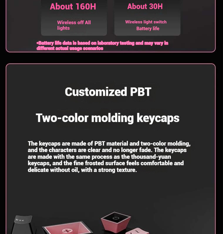 EWEADN GS75 Customized Mechanical Keyboard Wireless Bluetooth Three ...