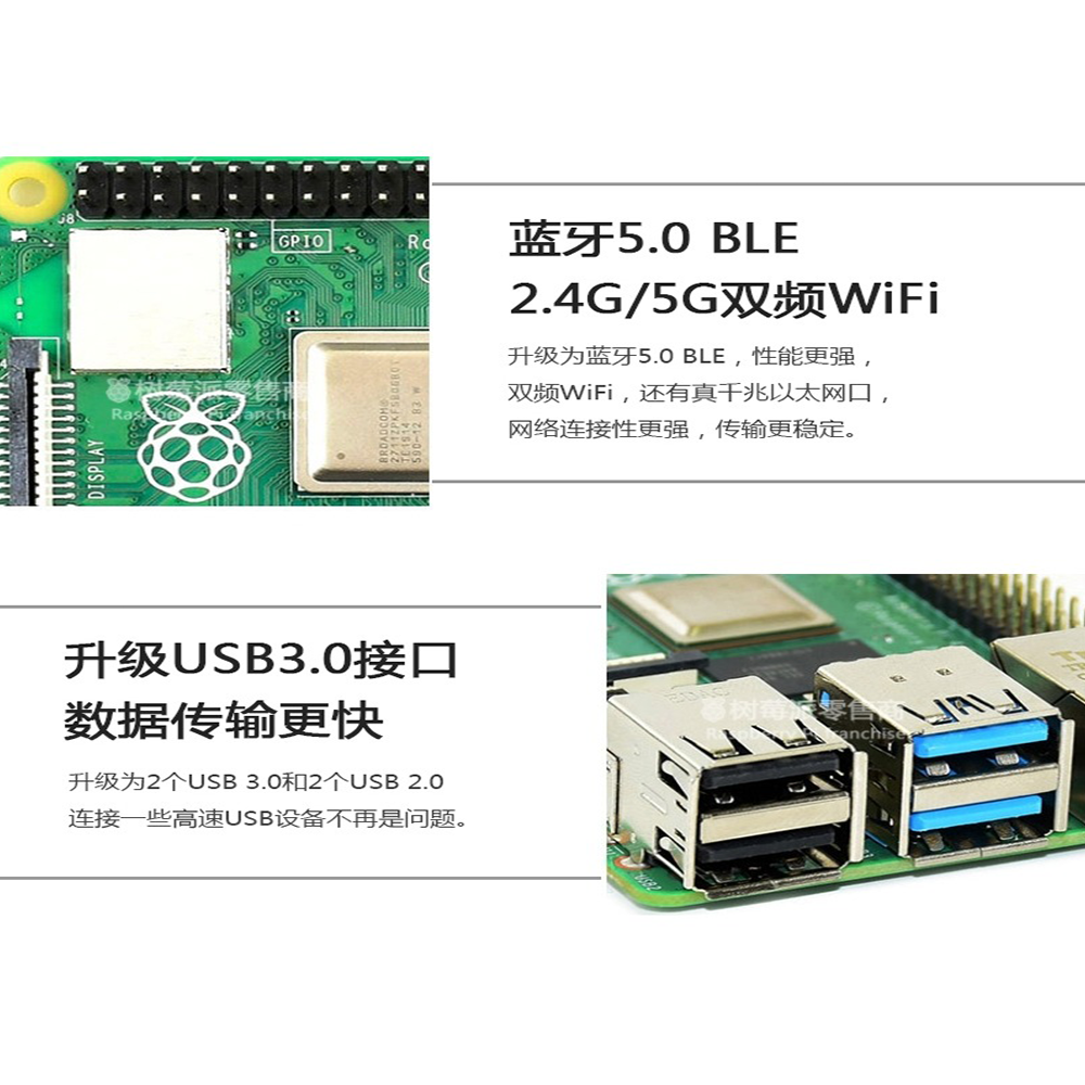 Raspberry Pi 4th Generation B-Type Raspberry Pi 4 4B 8GB 1GB 2GB 4GB Development Board ...