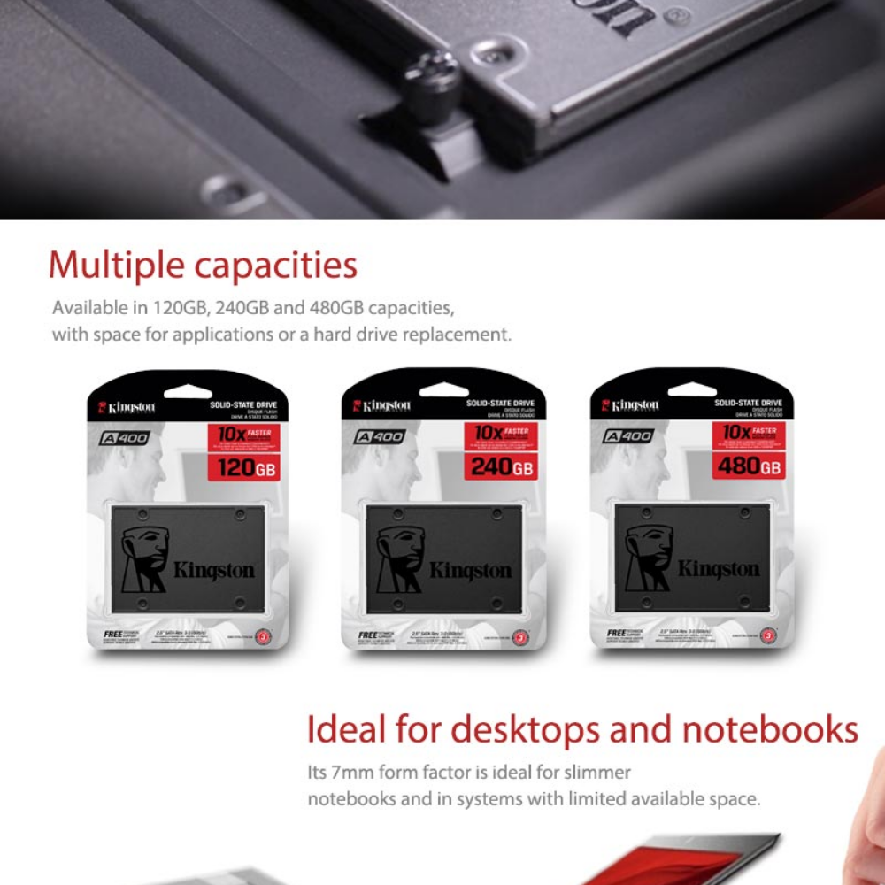 Kingston A400 SSD 480G 960G SATA III 2.5" 550MB/s High Speed Internal Solid State Drive | Shopee ...