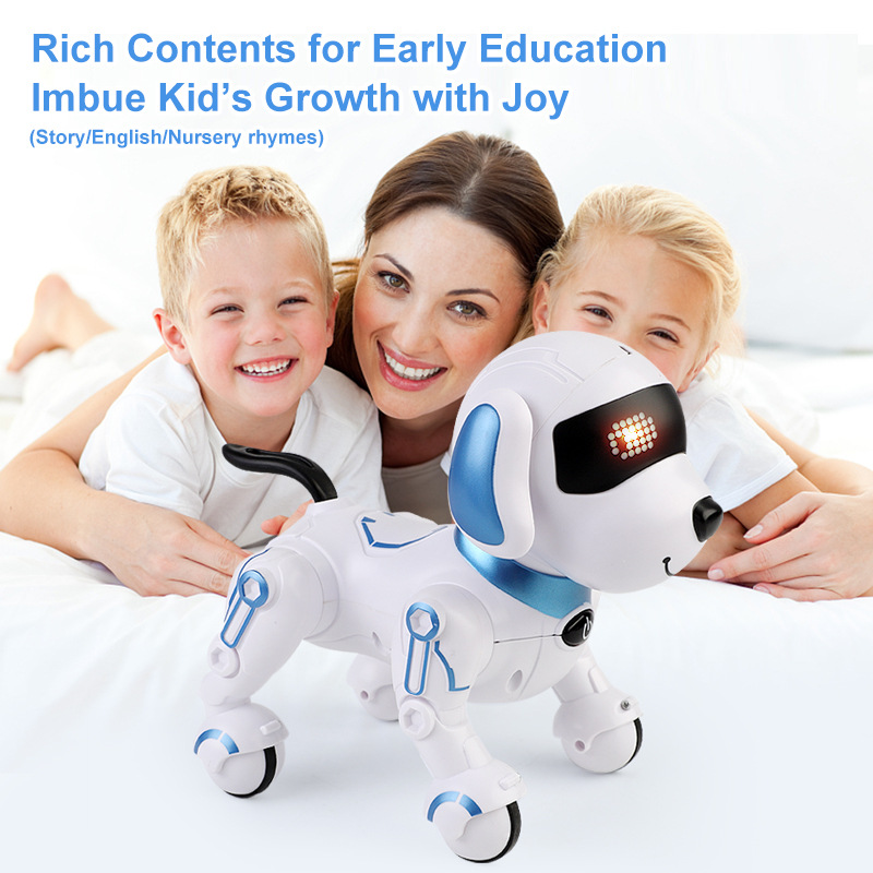 RC AI Intelligent Pet Dog Robot Toy Remote Control Stunt Music Dance ...
