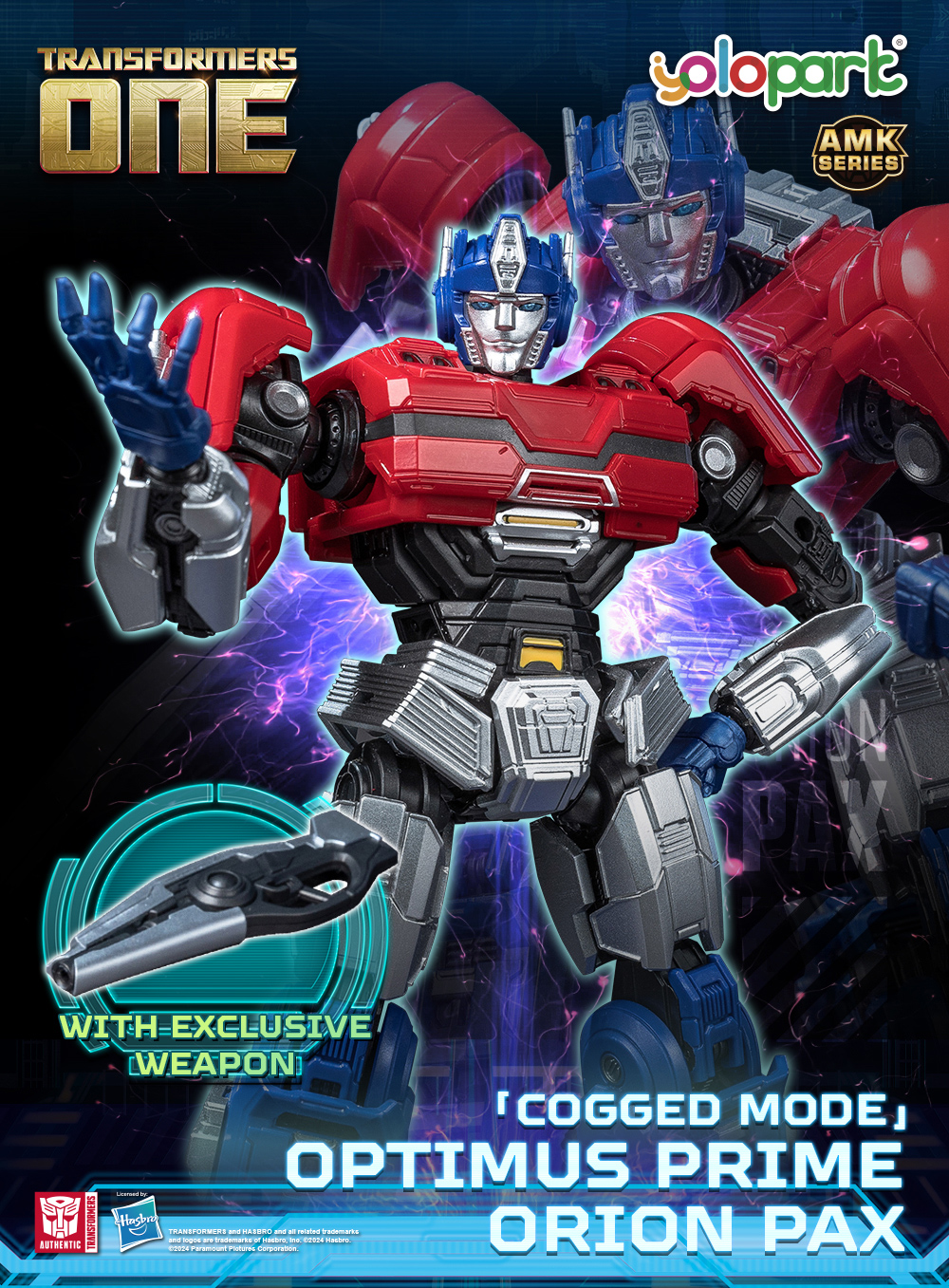YOLOPARK TRANSFORMERS ONE AMK Series 20cm Orion Pax（Optimus Prime）Model Kit-Cogged Mode | Shopee ...