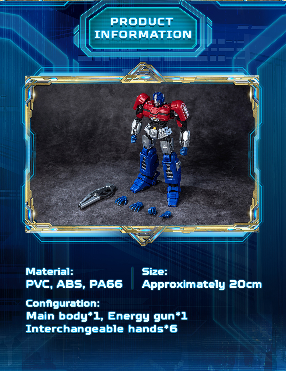 YOLOPARK TRANSFORMERS ONE AMK Series 20cm Orion Pax（Optimus Prime）Model ...