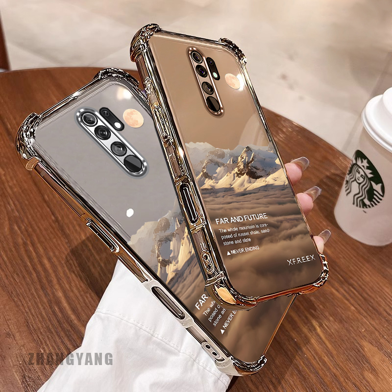 【New Color】Case For OPPO A5 2020 A9 2020 Four corner electroplated anti drop pattern phone case ...