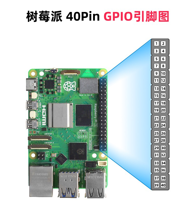 Raspberry Pi 5th generation 5B/4B development board Raspberry Pi 5 8GB motherboard Python ...