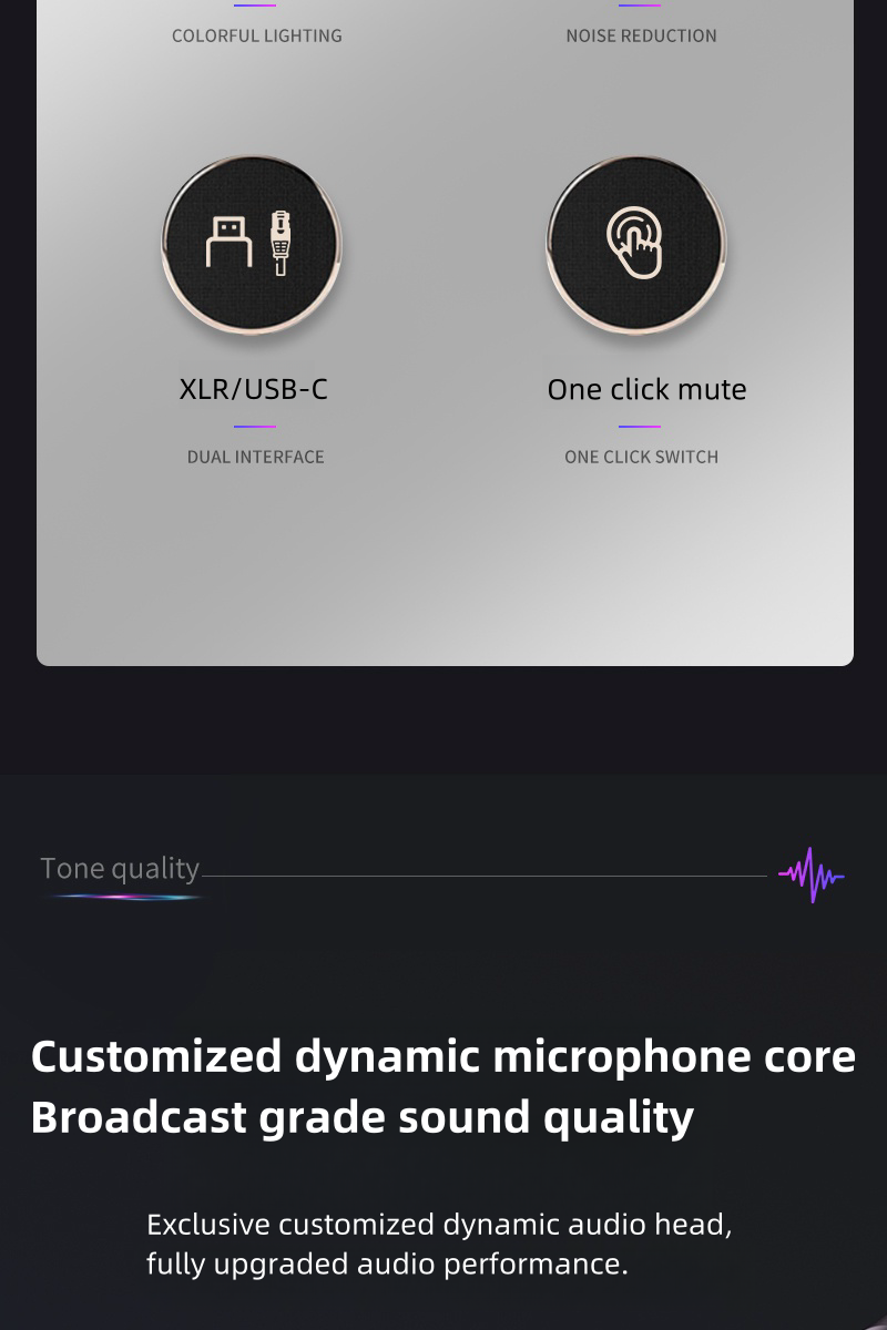 Kusky FS200 USB condenser mic Dynamic Microphone Podcast Microphone ...
