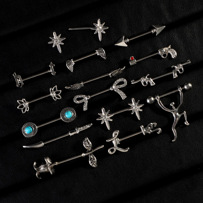Bow, breast ring, diamond studded body piercing jewelry | Shopee ...