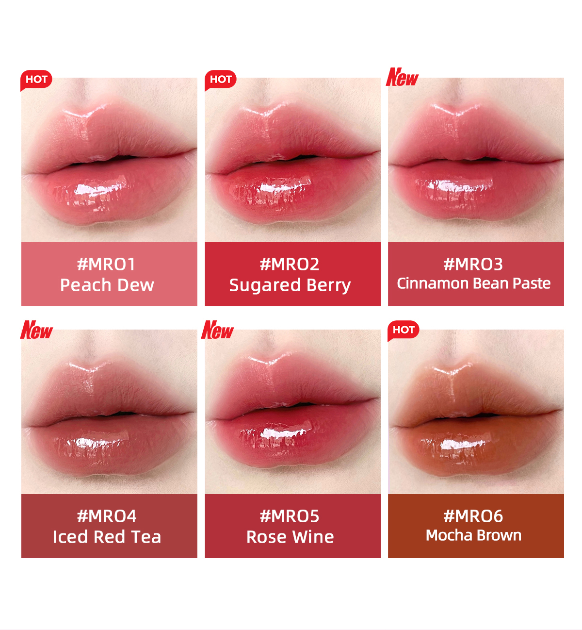 【SHINY LIPGLOSS】JMCY Lipstick SPF 30 PA+++ UVA Crystal Mirror Lip Glaze ...