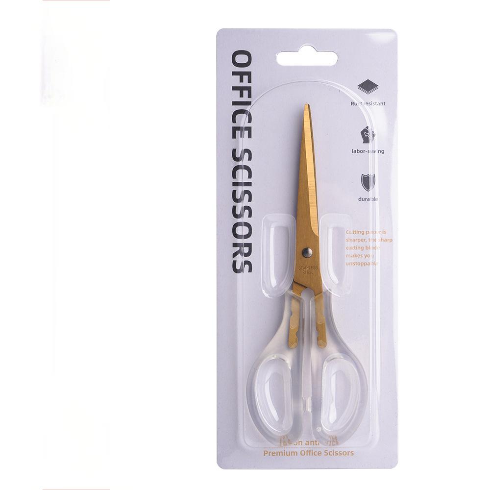 Office Scissors Small Scissors PVC Transparent Handle DIY Handmade ...