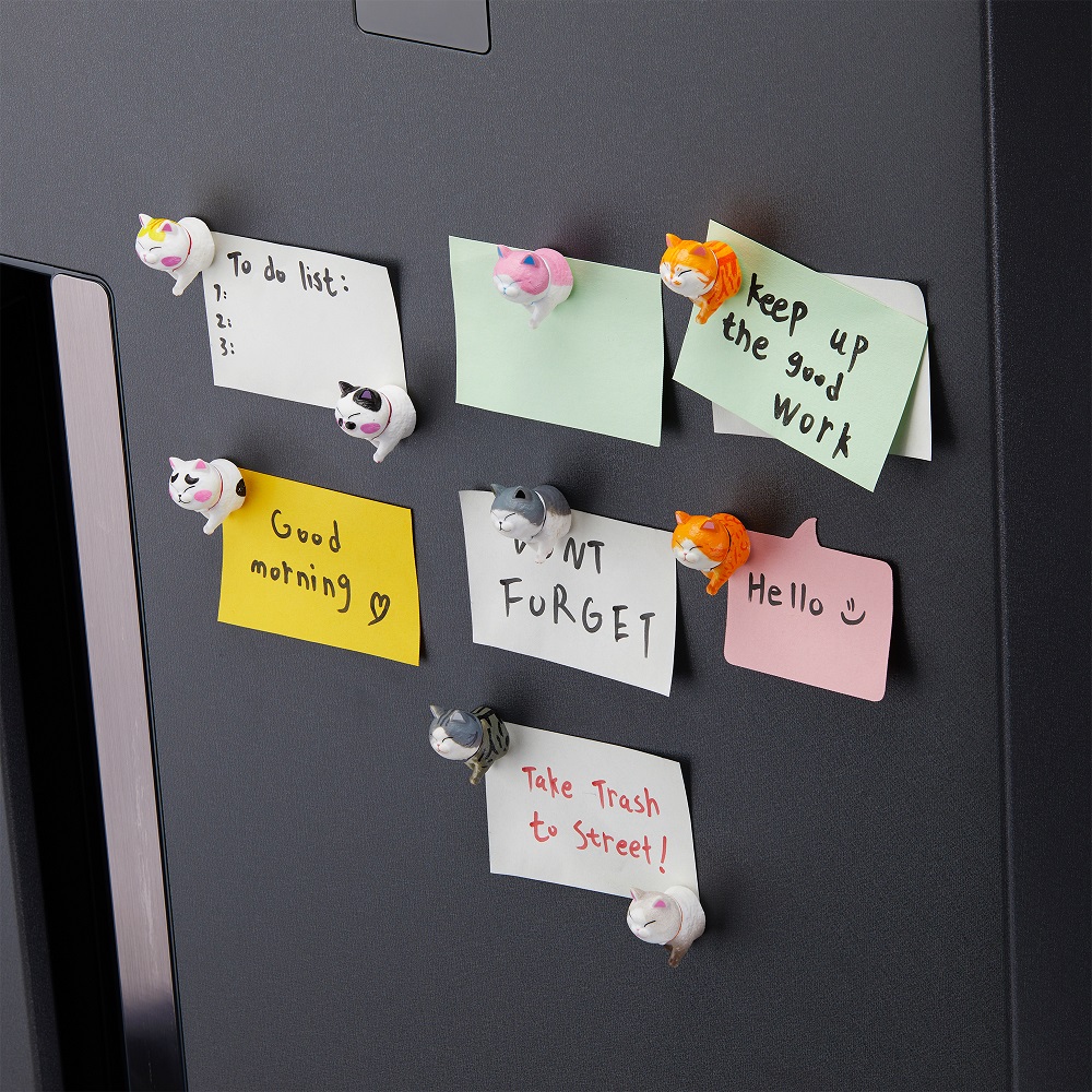 9-piece Cat Refrigerator Magnets Half Body Use These Cute And ...