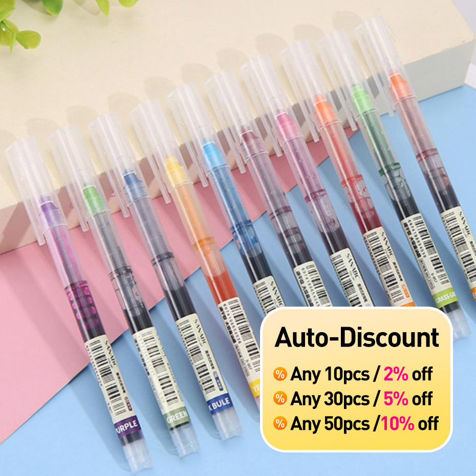 8 Colors Quick Dry Pen High Capacity Ink Retro Gel Pen 0.5mm Journal ...