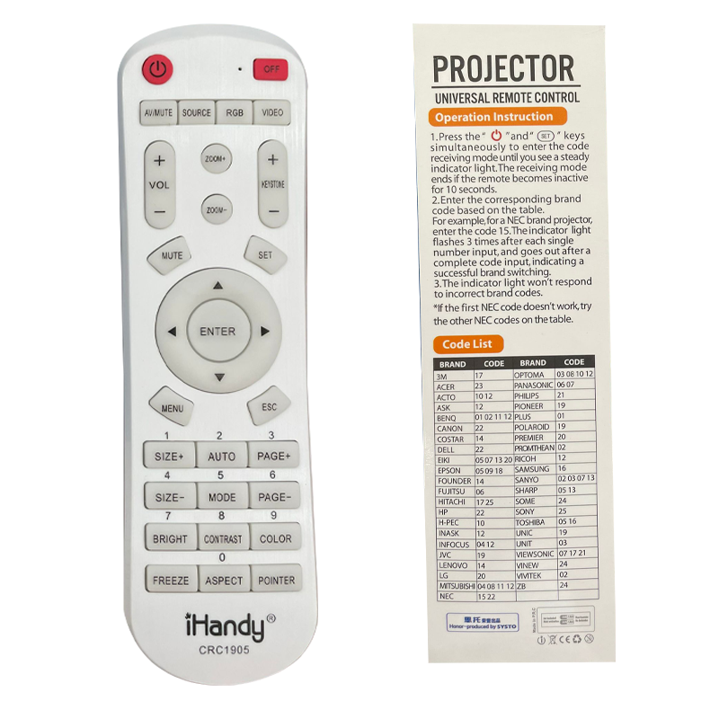 [Nilank] Projector Remote Control (Universal Various Brands) Universal ...