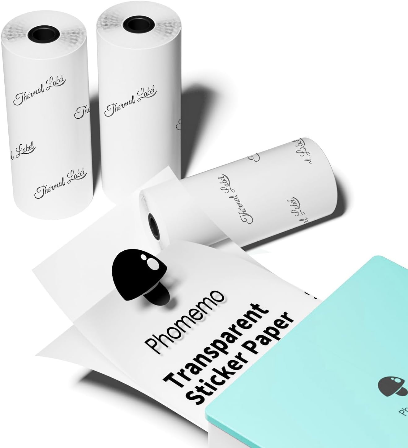 50mm Continuous Transparent Thermal Label Sticker,For Phomemo Phomemo ...