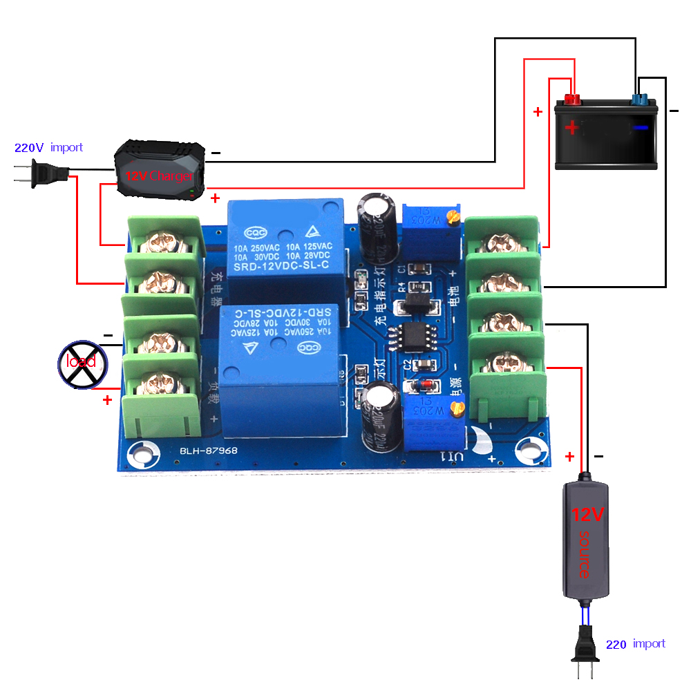 220V Dual Power Supply Automatic Switching Module 10a Dual Power Supply ...