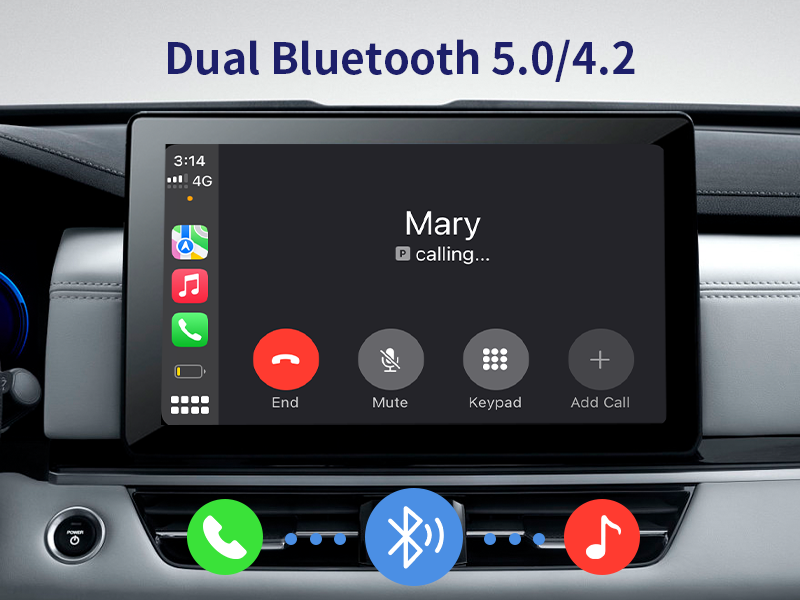 5.0 CarPlay Wired to Wireless Activator Connect for MP4 MP5 Playback ...