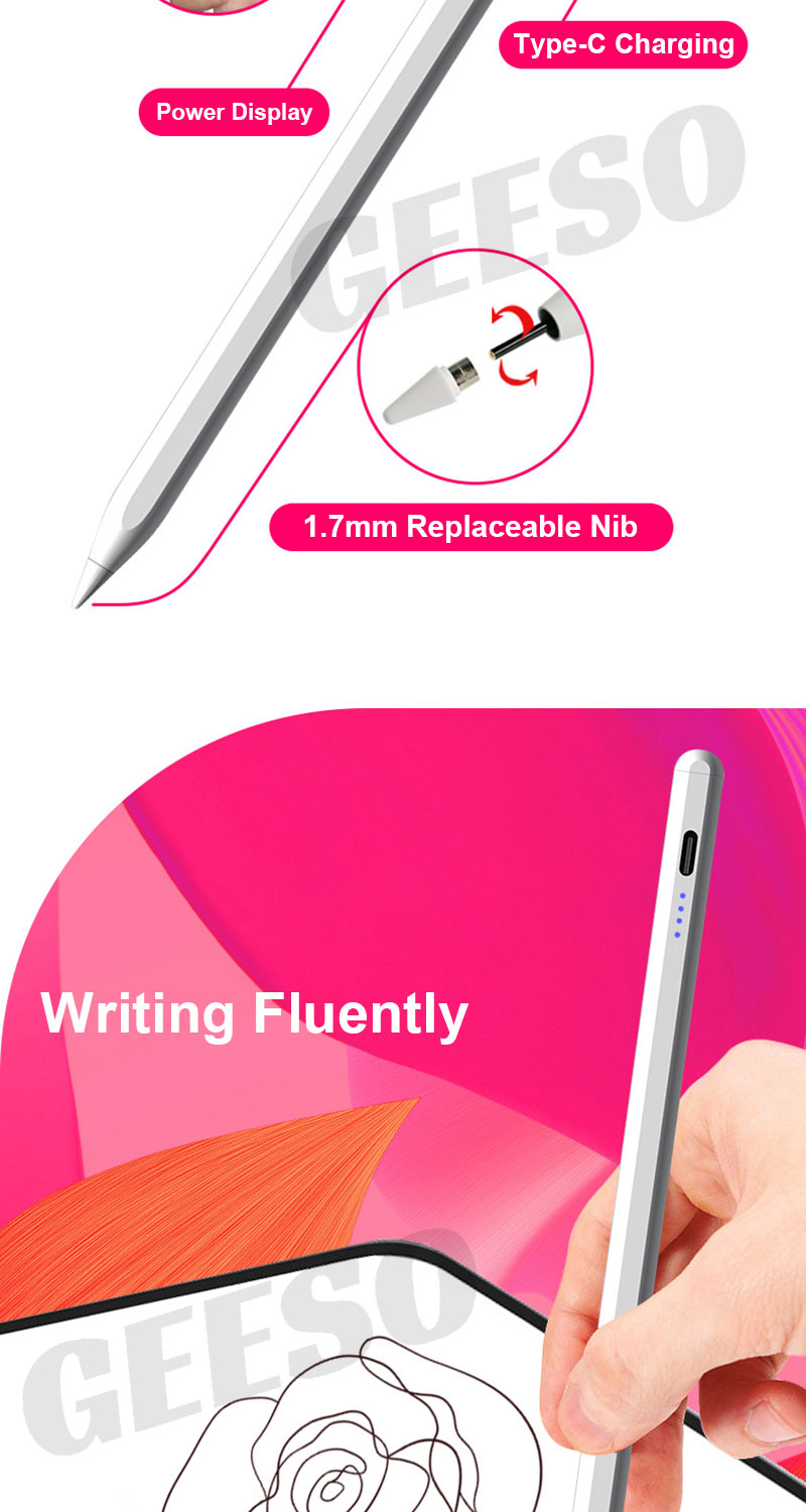 GEESO Universal Stylus Pen Capacitive Stylus For Android Pad Pro 11 12. ...