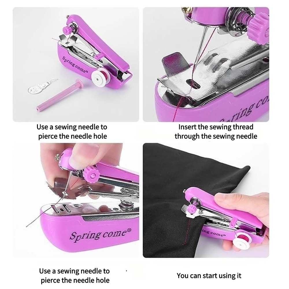 Multi Portable Manual Sewing Machine Mini Household Purpose Handheld ...