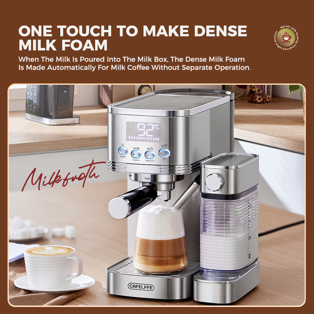 Cafelffe Automatic Coffee Machine Milk Frother All-in-One 20bar ...