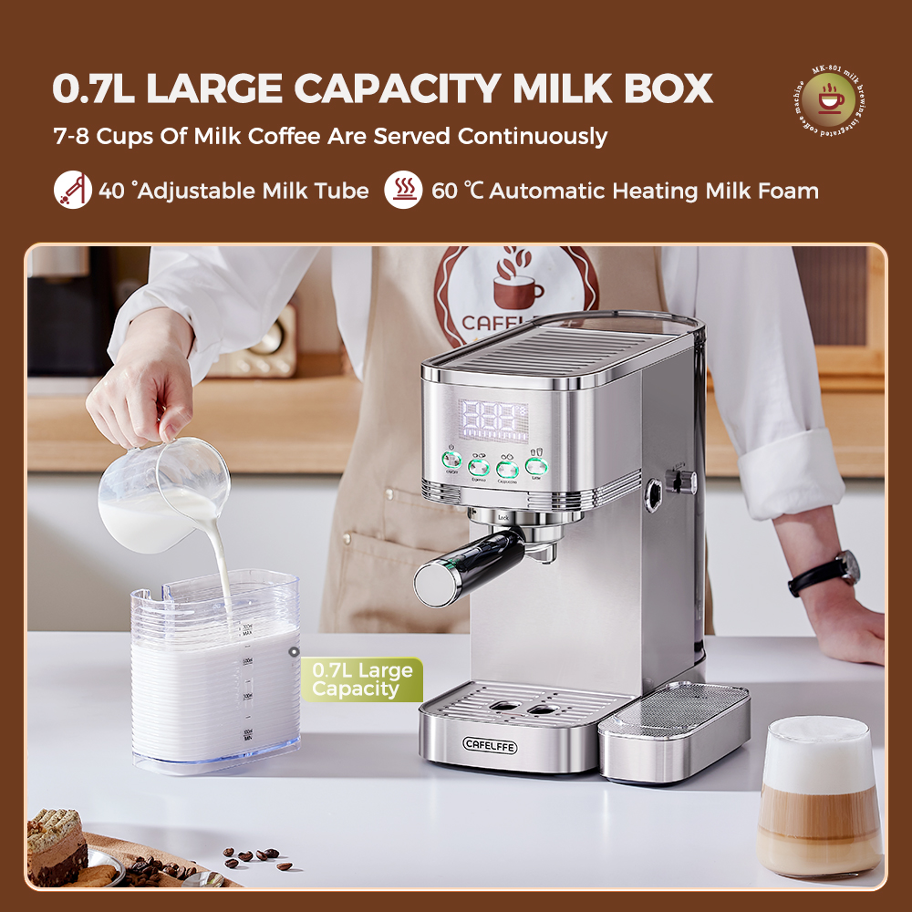 Cafelffe Automatic Coffee Machine Milk Frother All-in-One 20bar ...