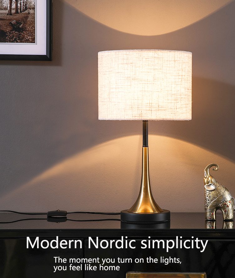 【Free light bulb】lamp shade table lamp High Quality Luxury Led desk ...