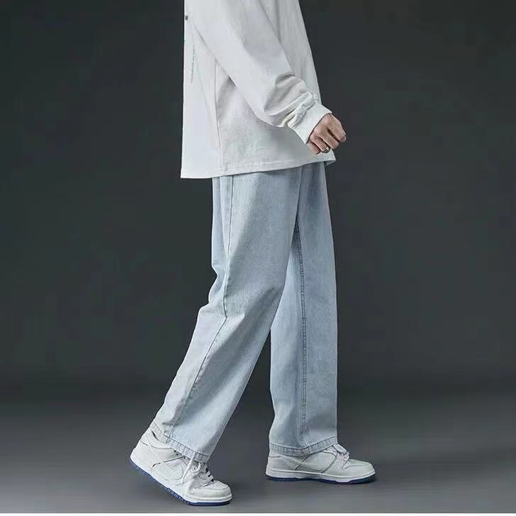 Jeans for men Baggy Jeans Korean Style High Quality Loose Pants Fashion ...
