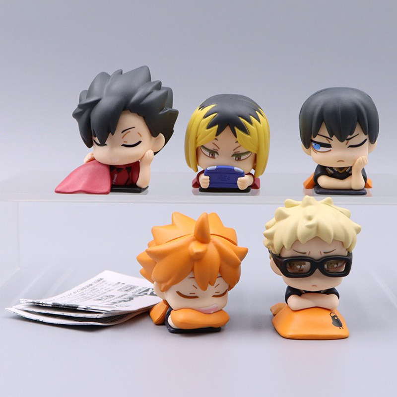 5Pcs/Set 3-4cm Anime Haikyuu!! Sleep Doll Kozume Kenma Hinata Shoyo ...