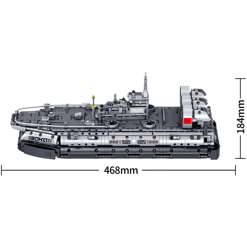 Zubr Landing Craft Air Cushioned Building Blocks 1676 Pcs BAKA Ship ...