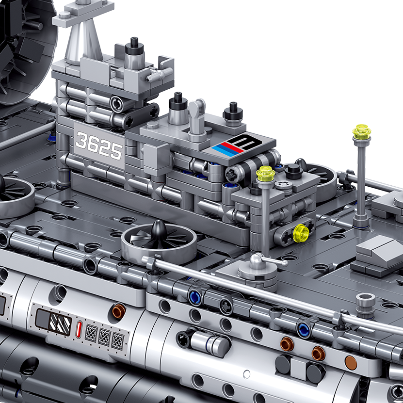 Zubr Landing Craft Air Cushioned Building Blocks 1676 Pcs BAKA Ship ...