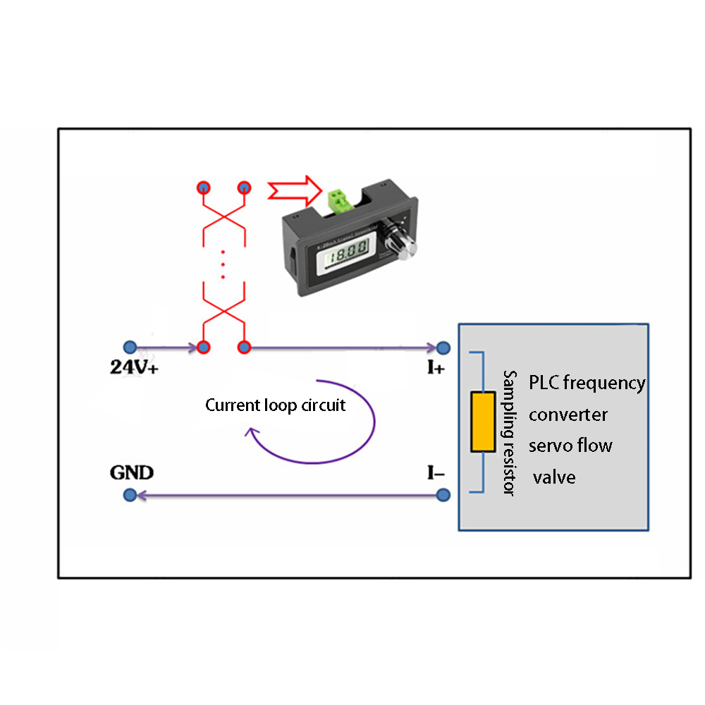 2-wire 4-20mA Current Loop Signal Generator Panel-mounted Current ...