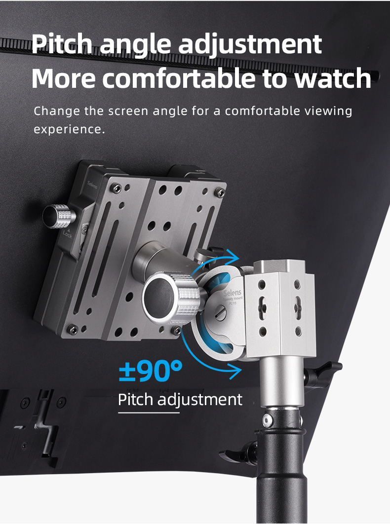 Selens Professional Monitor Stand Display Holder Quick Release Plate Adjustable 360 Degree ...