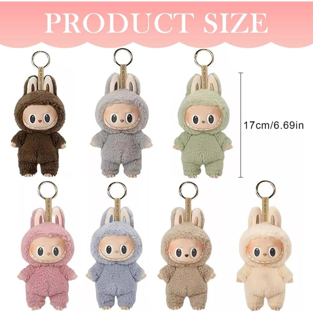 Labubu Keychain Original Labubu Doll Plushie Stuffed Toy Blind Box ...