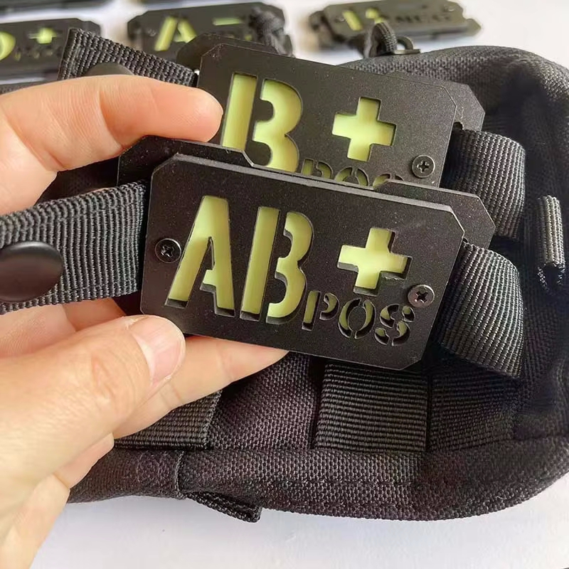 ABS Blood Type Luminous Badge Molle Identify Tactical Patches,Equipment ...