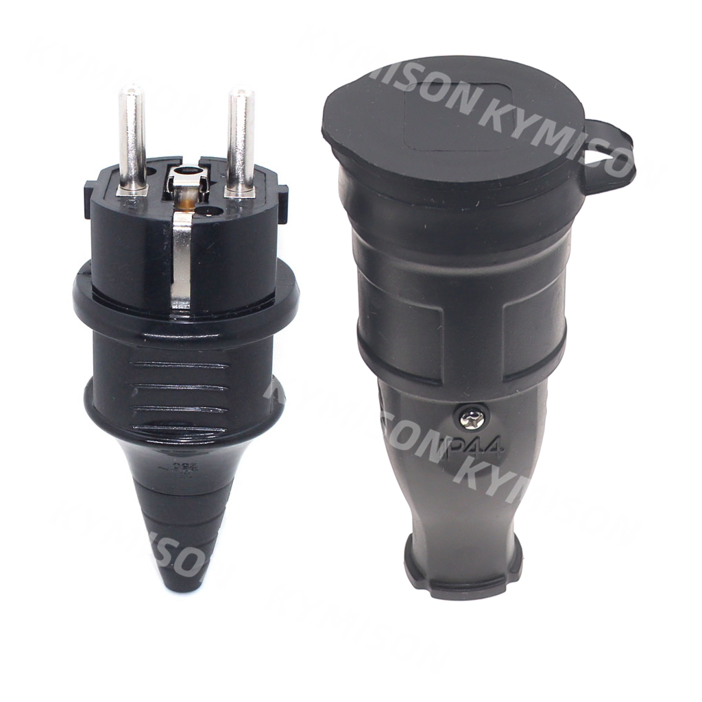 France Waterproof Female Socket 16A Electrical Male Schuko Plug 250V AC ...