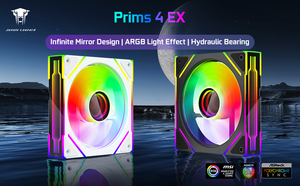 Jungle Leopard Prism 4EX ARGB CPU Fan 120mm Infinite Mirror Side And ...