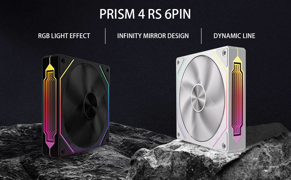 Jungle Leopard Prism 4RS RGB CPU Fan 6PIN 120mm Infinity Mirror PC Fan ...
