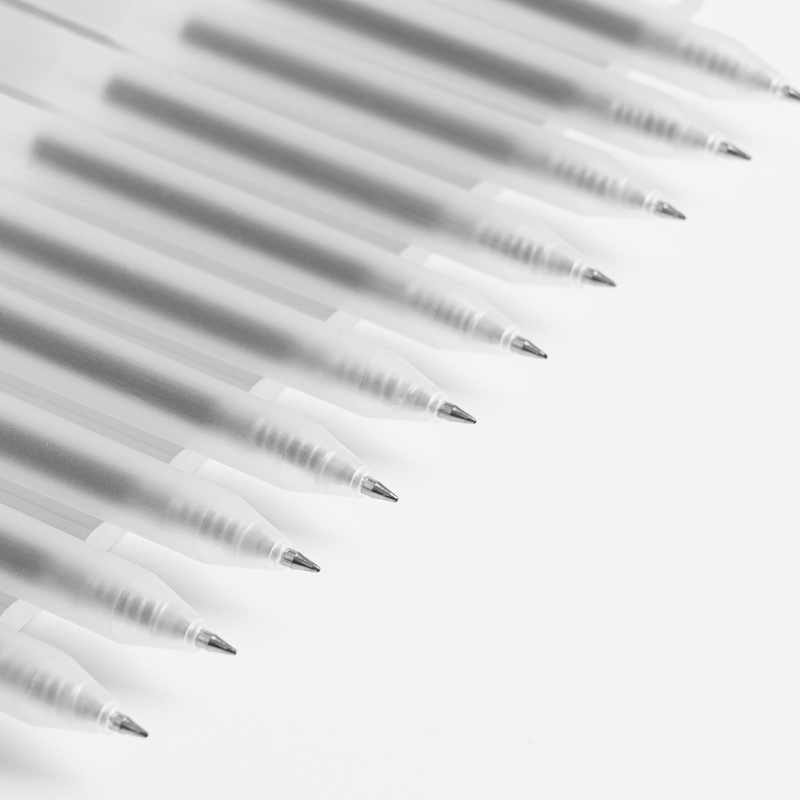 0.5mm Press Black ballpen set Simple Retractable Gel Pen Muji Style ...