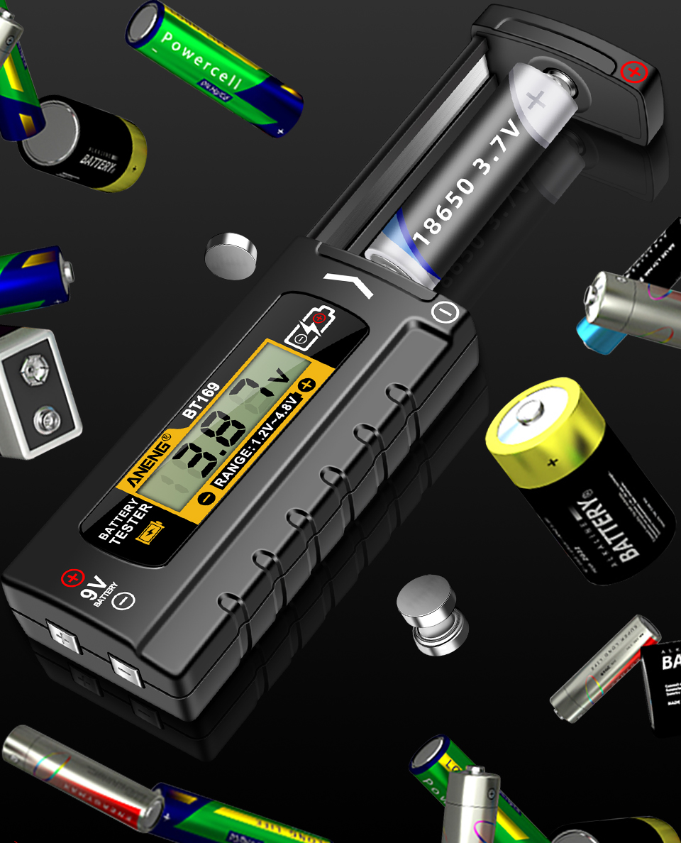 ANENG BT169 Battery Level Tester Digital Display Screen ...