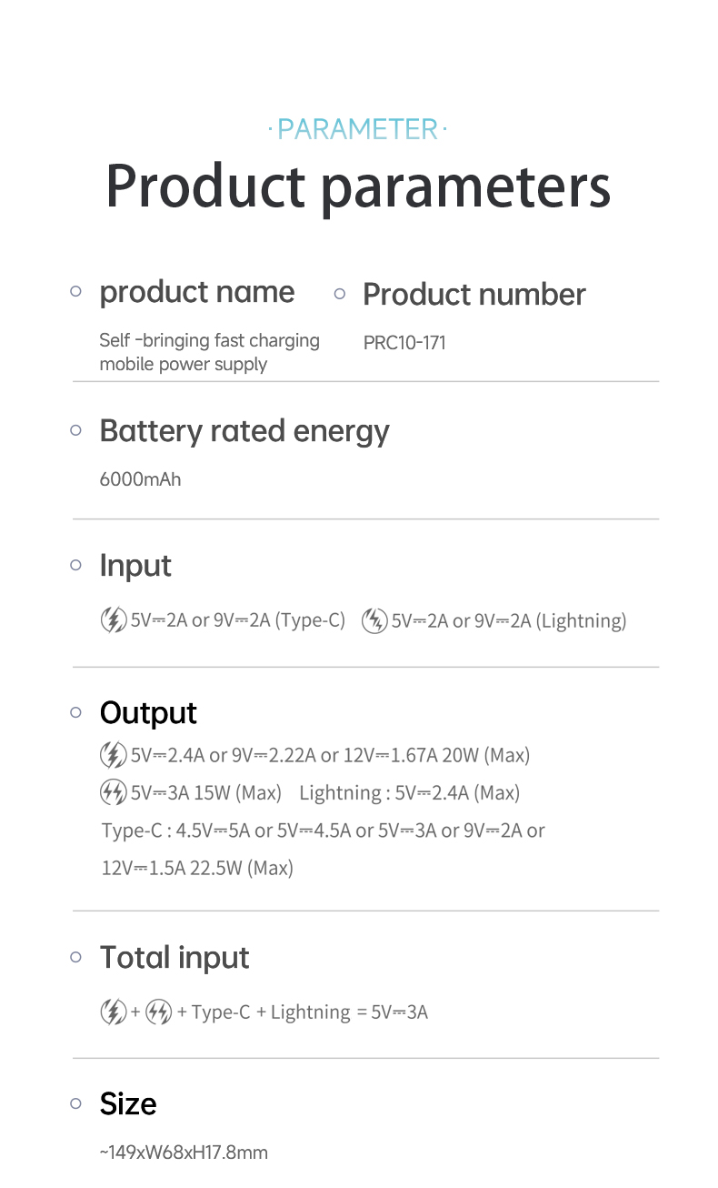 Romoss PRC Series 10000mAh 20000mAh 15W SCP 22.5W PD18W LED indicator ...