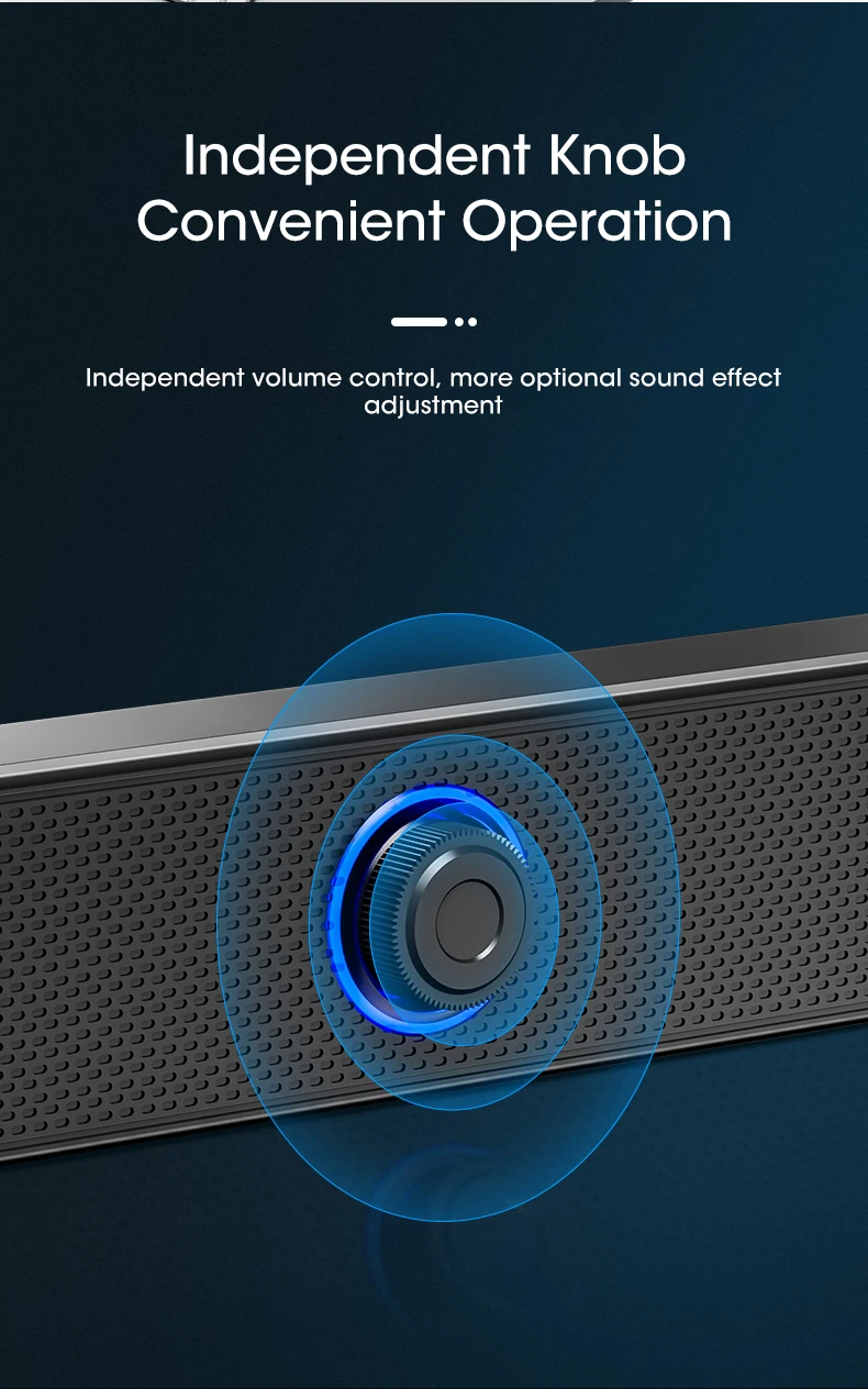 PC Soundbar USB Wired Speaker Heavy Bass Subwoofer Boom Box Surround ...
