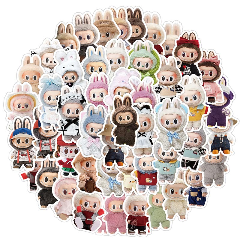 50pcs Anime Labubu Cartoon Cute Sticker Water Bottle Laptop Skateboard ...