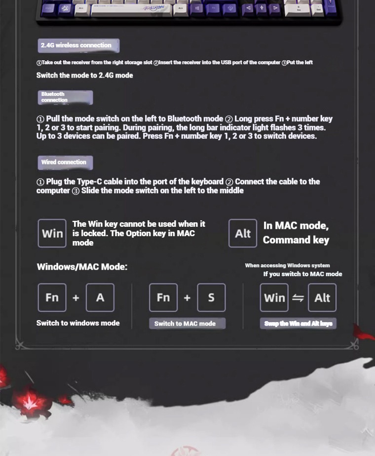 Mihoyo Acheron Honkai: Star Rail character themed backlit mechanical ...