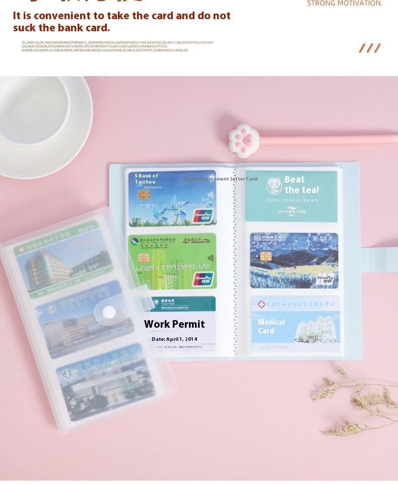 240 Card Slots Business Card Book Business Card Movie Ticket Book 10cm ...