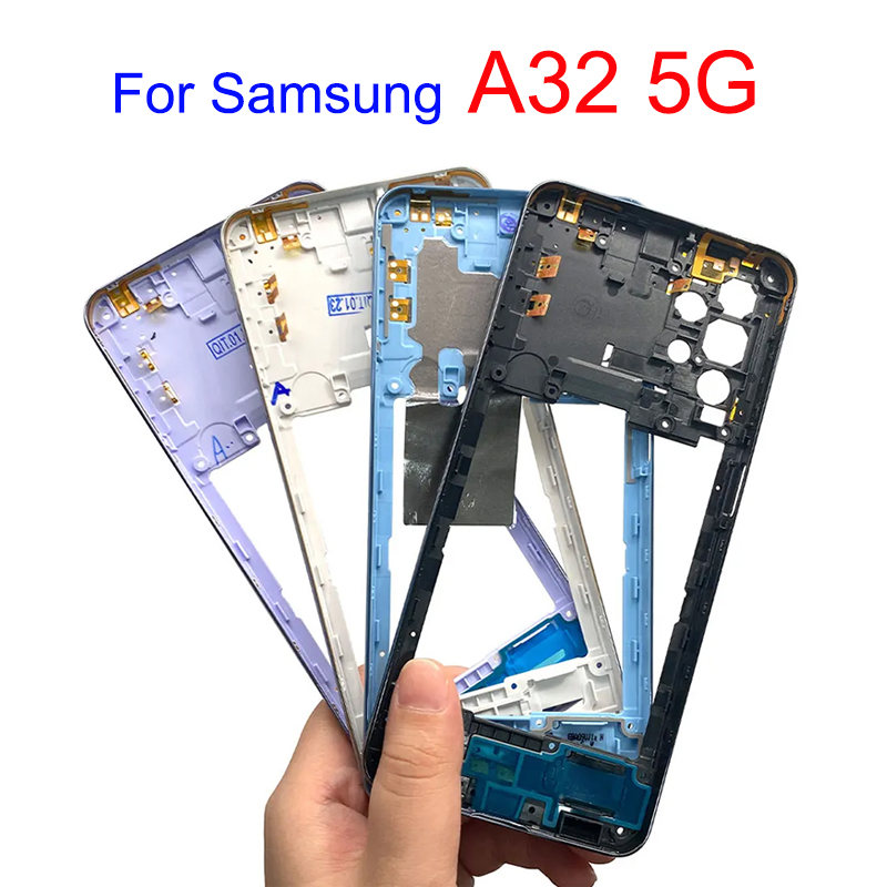 For Samsung A32 5G Back Cover Housing Middle Frame LCD Bezel And SIM ...