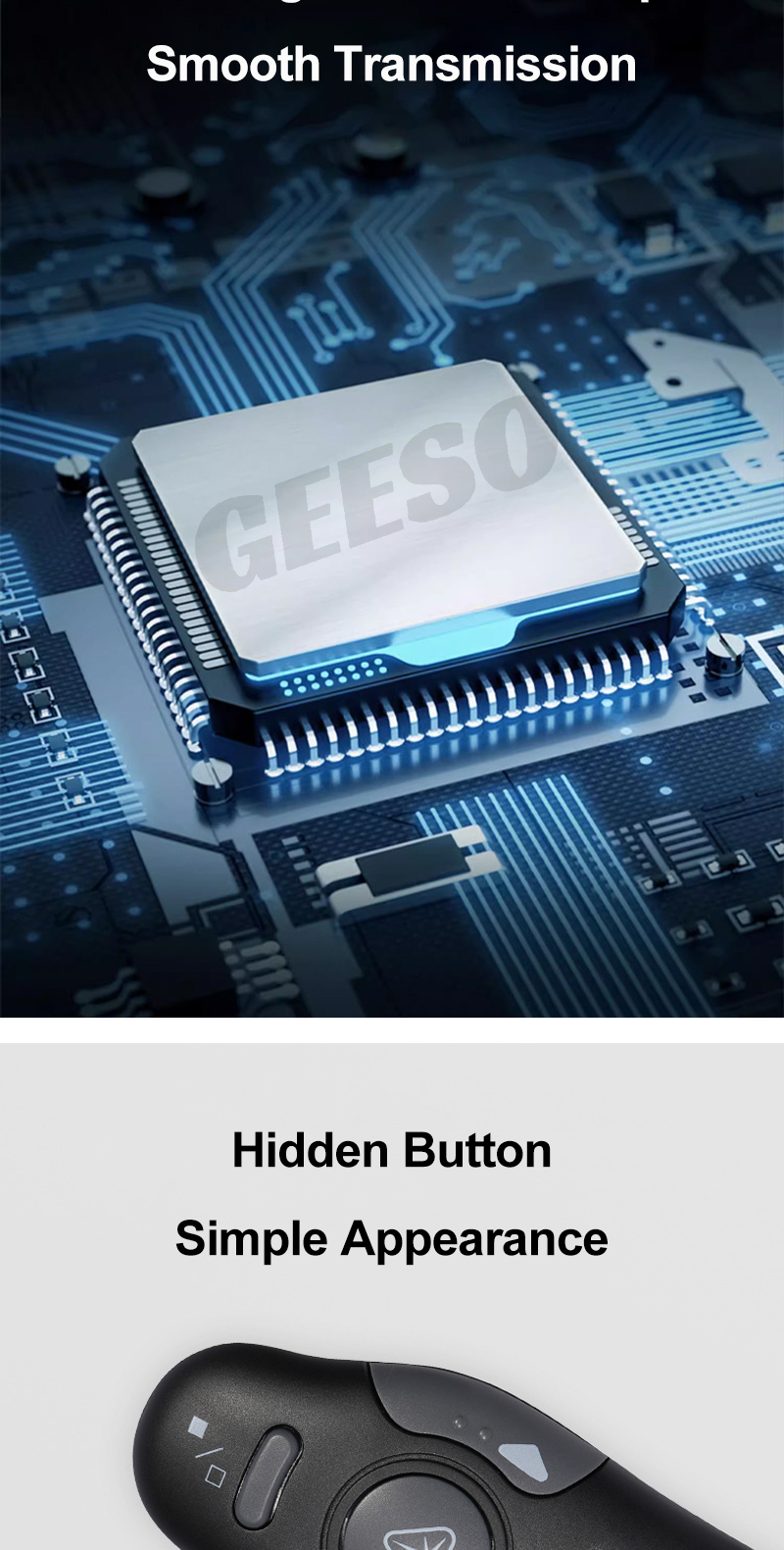 GEESO Powerpoint Smart Presenter Meeting 2.4GHz Wireless Presenter ...