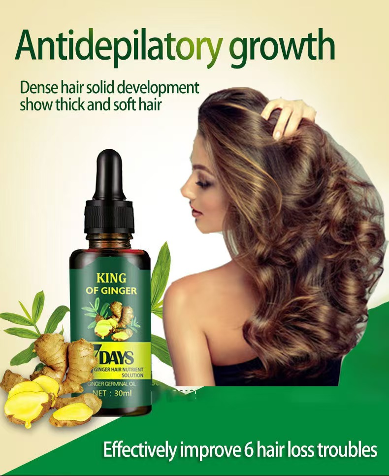 Ginger Hair Grower Spray Ginger Germinal Oil 7 Days Rapid Hair Growth ...