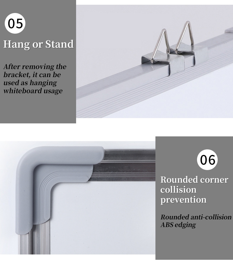 【2 Sided Write】with Stand&Free Gift Whiteboard Magnetic Writing Board ...