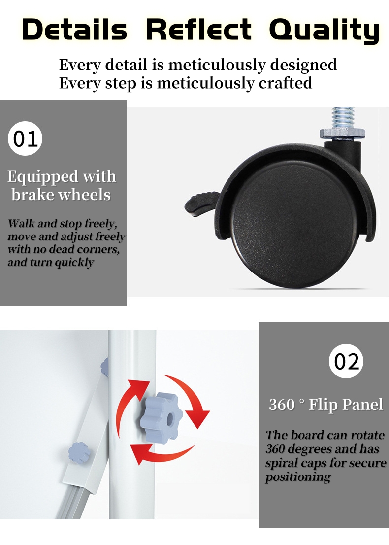 【2 Sided Write】with Stand&Free Gift Whiteboard Magnetic Writing Board ...