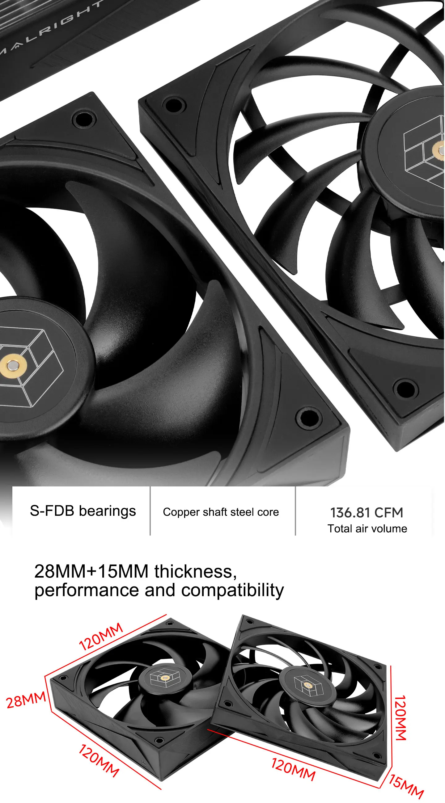 Thermalright Royal Knight 120 CPU Air Cooler 6 Heat Pipes Chassis Heat Sink PC Cooling Dual ...