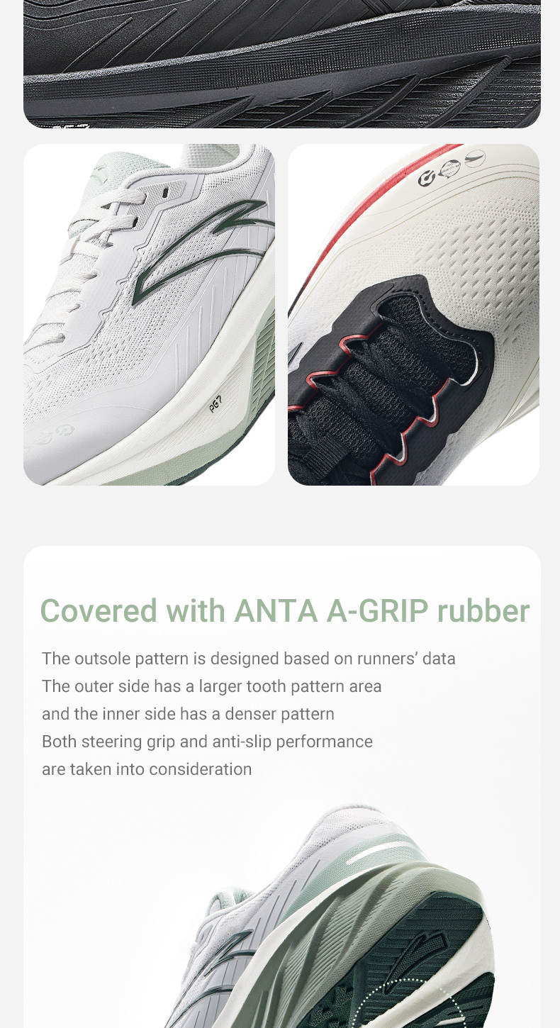 ANTA Men Float PG 7 Running Shoes 2E Widefoot Waterproof Rebound ...