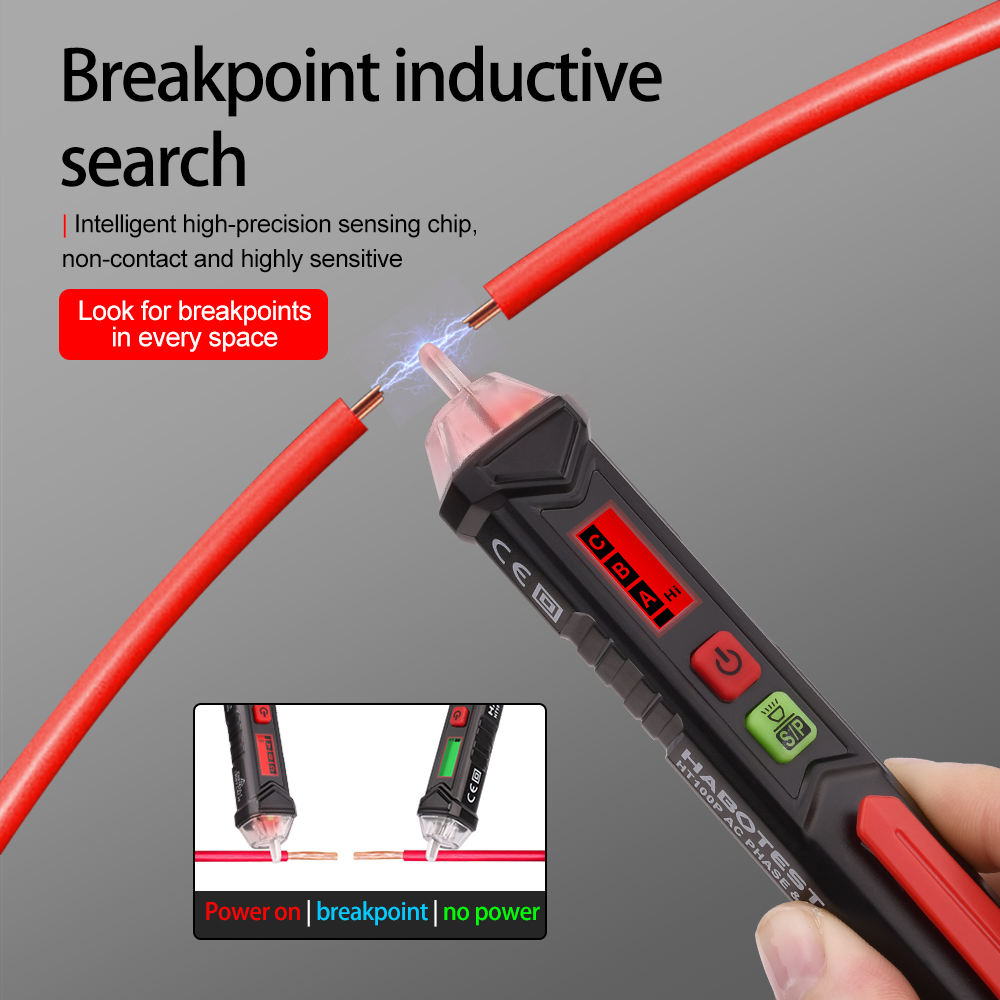 HABOTEST HT90 HT100 HT101 HT100P AC Voltage Test Pen 12V-1000V Non ...