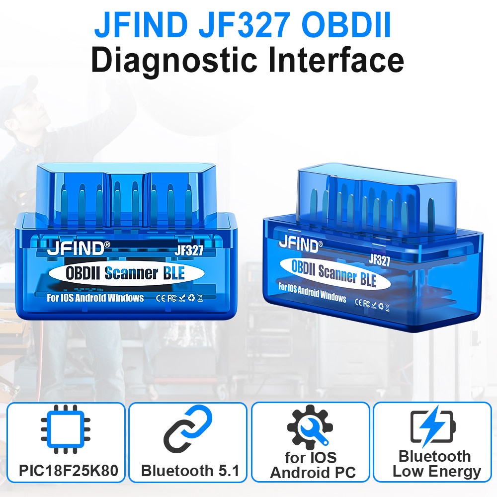 【Local Stock】JFIND JF327 OBD2 Bluetooth 5.1 ELM327 Scanner Motorcycle ...